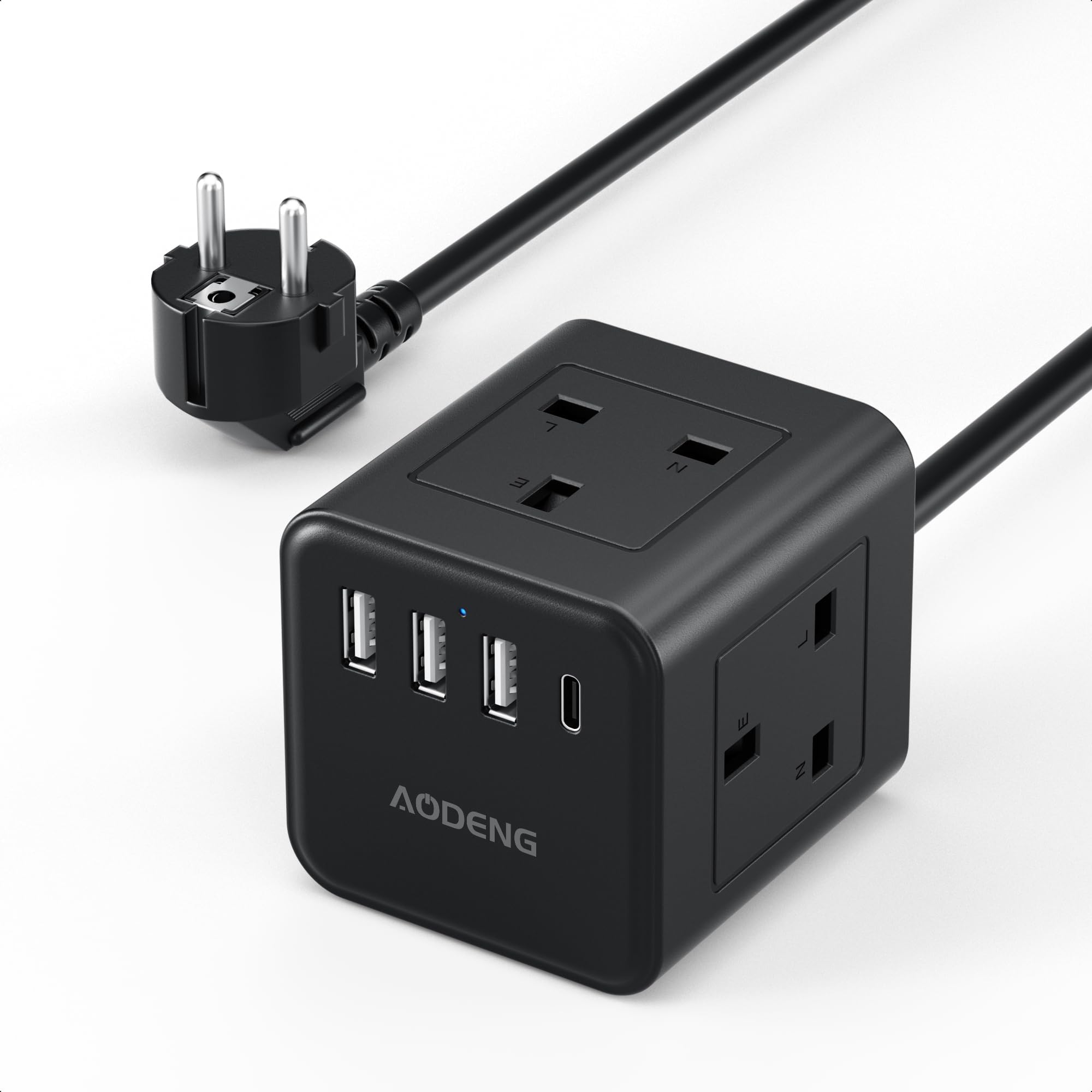 Europe Schuko Type E/F Travel Adaptor Extension 4 Way for France ...