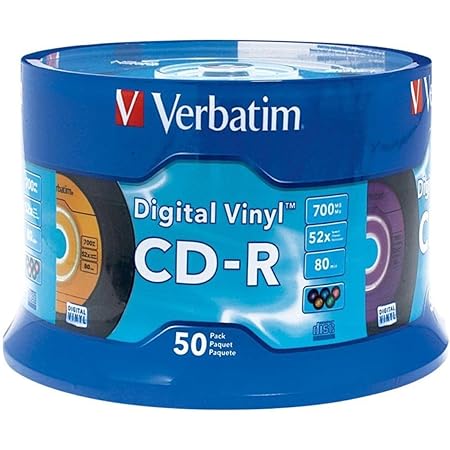 Amazon.com: Verbatim CD-R Blank Discs 700MB 80 Minutes 52x Recordable ...