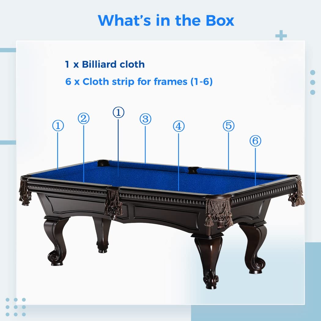 Homaisson Billiard Cloth, 8.5ft Pool Table Felt Cloth for 8ft Pool ...