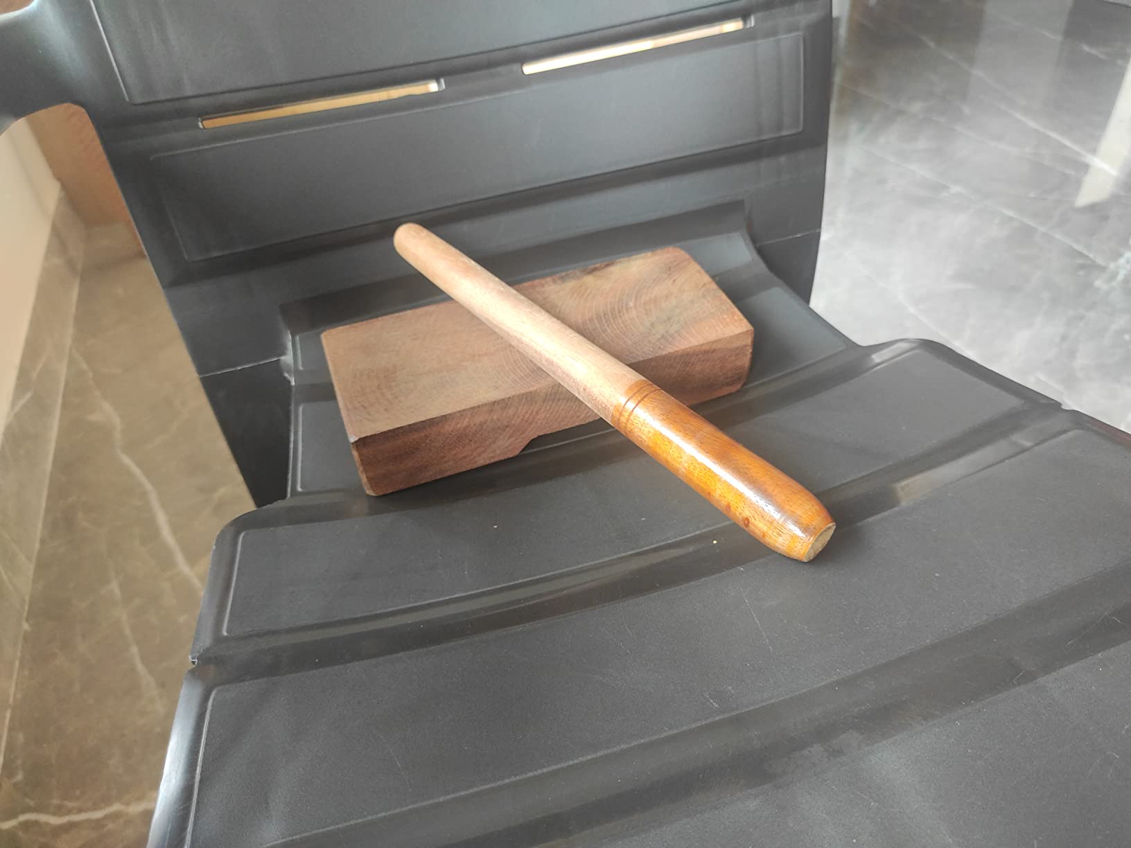 Kannan Musical Instruments 2 Piece Thattuvanga Thalam, Dark Brown ...