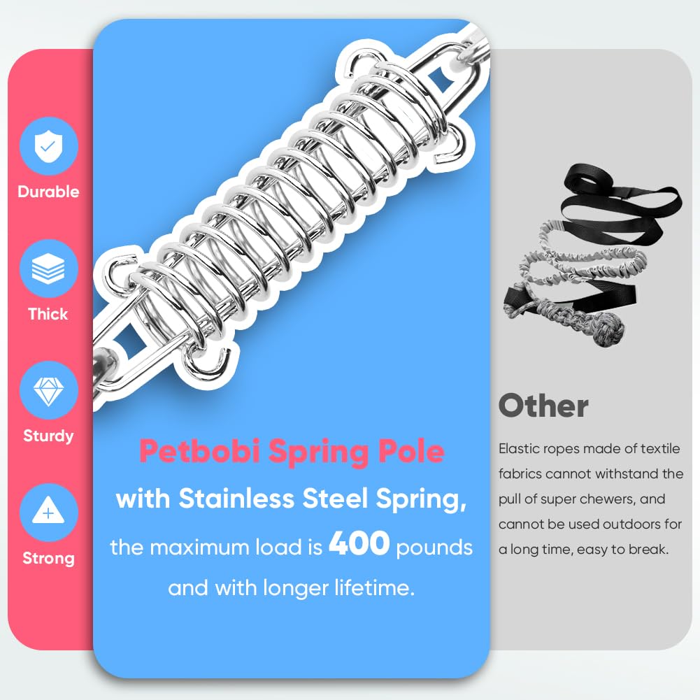 Snapklik.com : Petbobi Bungee Dog Toy, Tree Tug Toy For Pitbull ...
