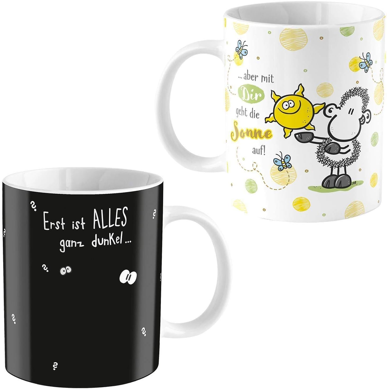 Sheepworld 41127 Tasse "Ohne Dich ist alles doof.", Weiß, Schwarz ...