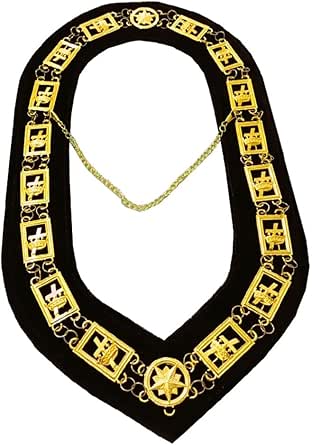 Amazon.com: Masonic Regalia Knight Templar Golden Plated Chain Collar ...