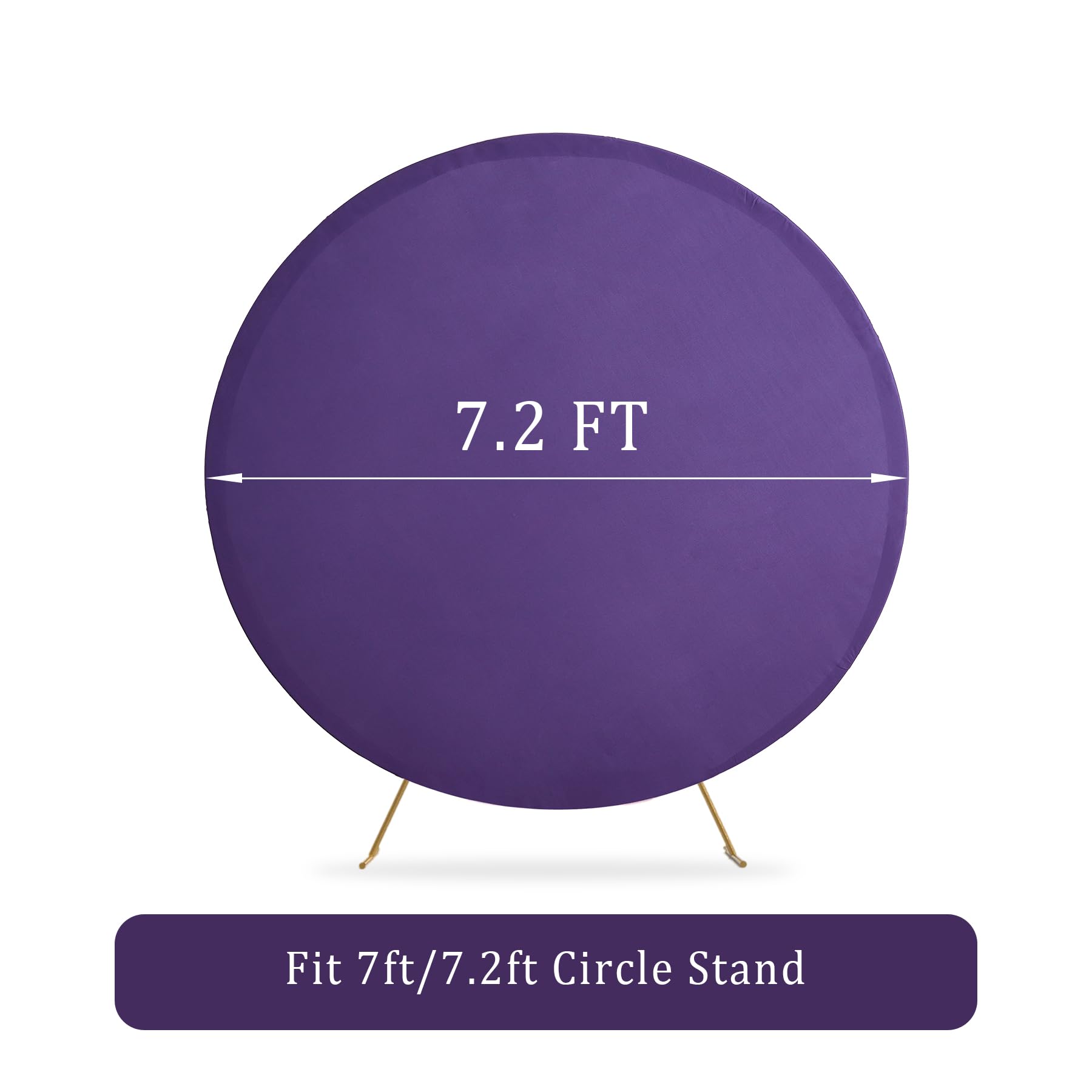 Snapklik.com : 7.2ft Purple Round Backdrop Cover Suitable For 7ft/7.2ft ...