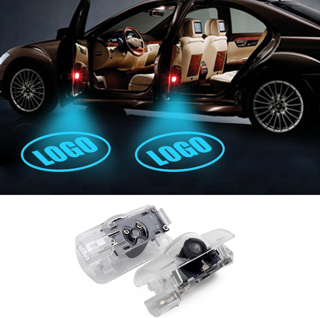 Amazon.com: LUNALO Car Door Lights Logo Projector Puddle Lights ...