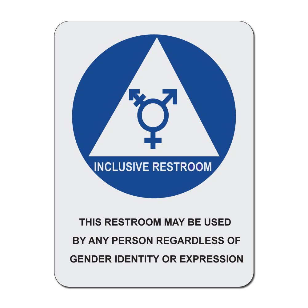 Amazon.com: Dark Spark Decals All Inclusive Restroom -12"x9" Sign ...