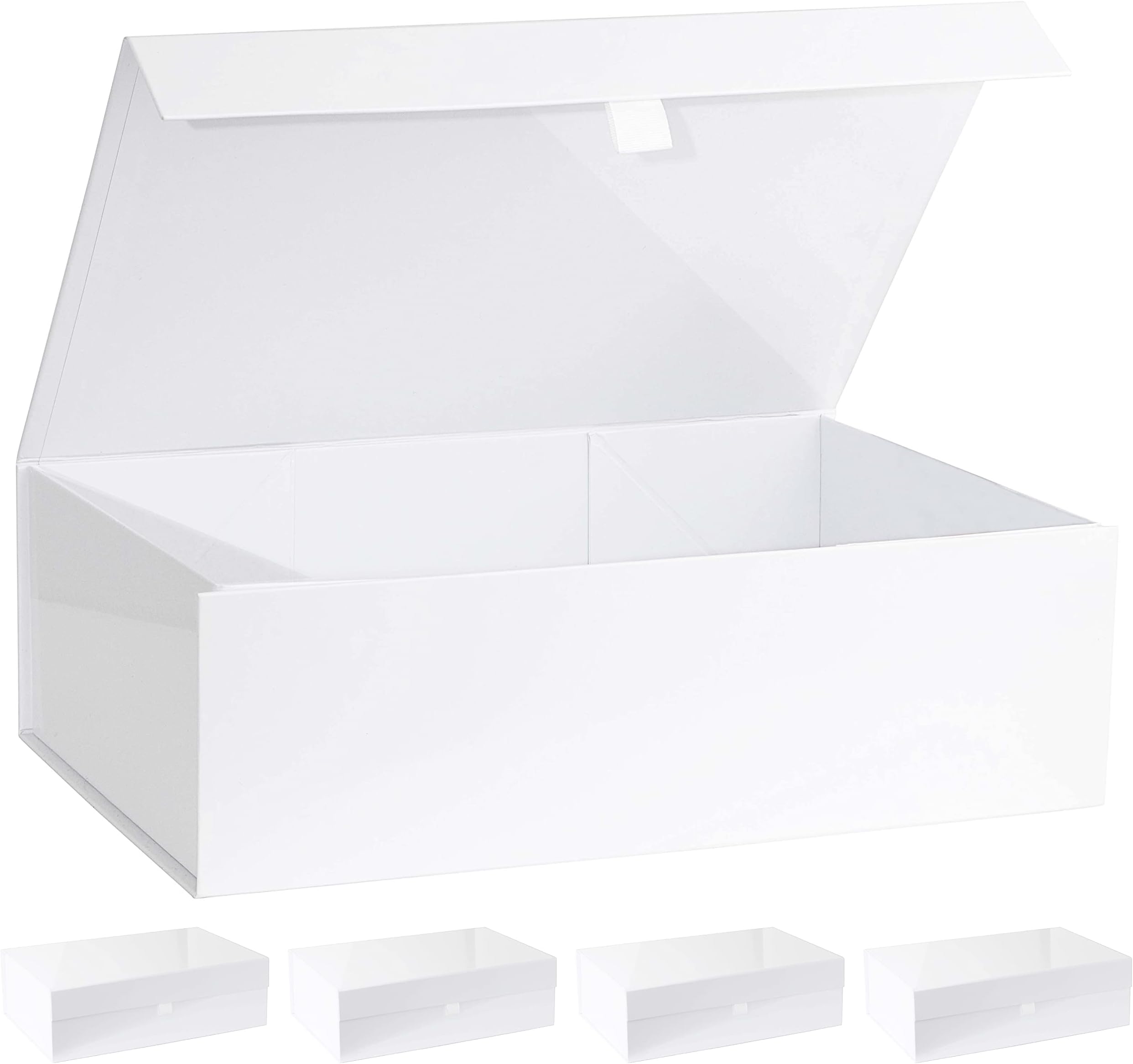 Amazon.com: Kraft Decorative Boxes with Magnetic Lids – Set of 4, Small ...
