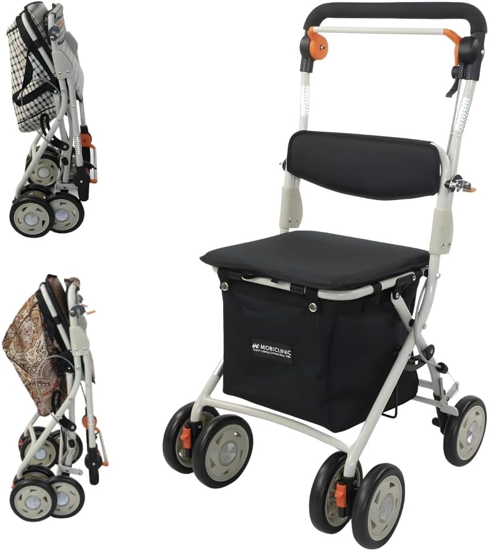 Mobiclinic®, Shopping Trolley with Seat, Mobility Walker, 21L, Coliseo ...