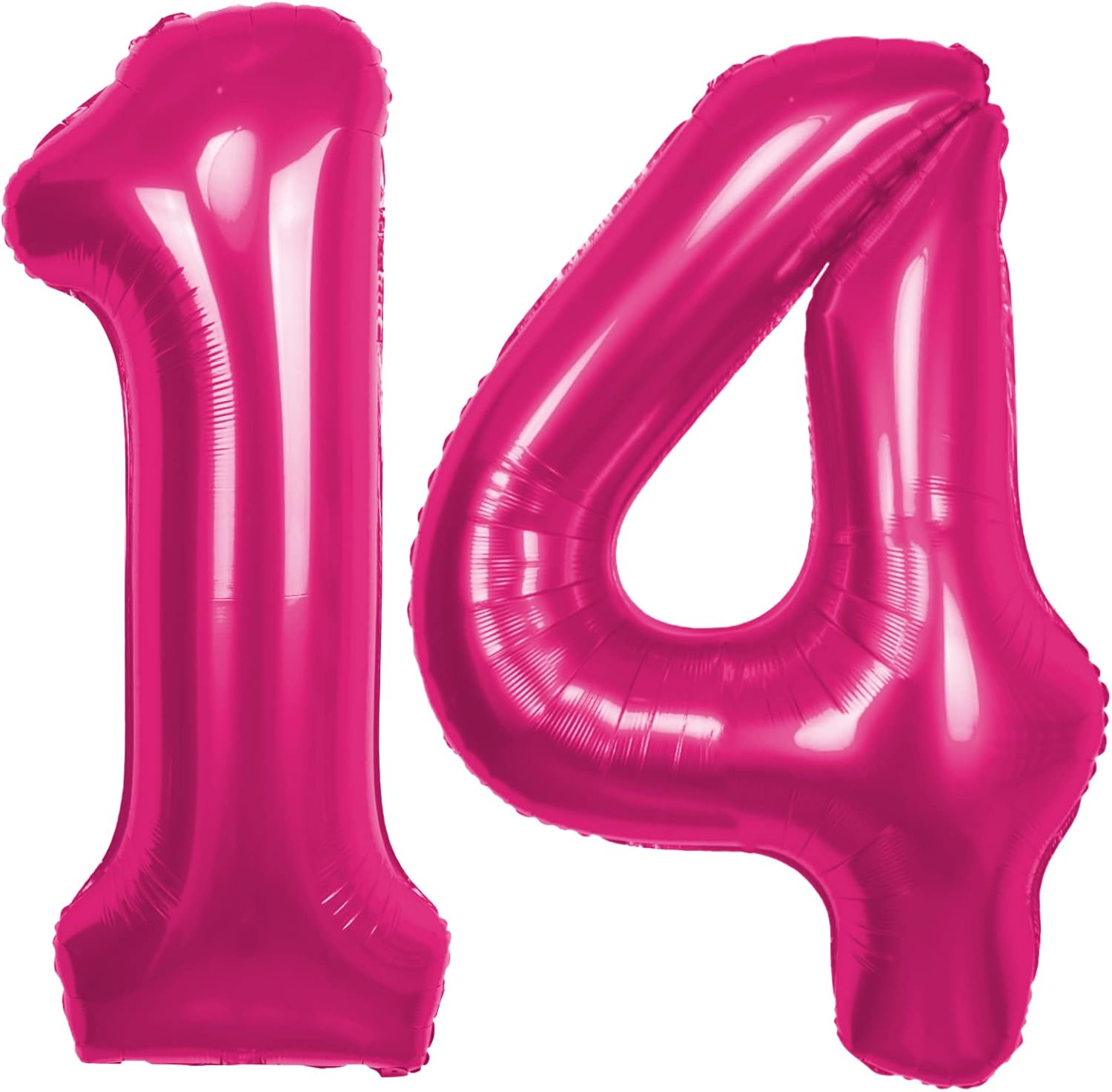Amazon.com: 40 Inch Number 14 Balloon Pink Jumbo Giant Big Large Number ...