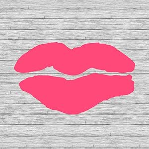 Amazon.com - Lips Wall Decals Vinyl Peel and Stick Stickers, Kiss Red ...