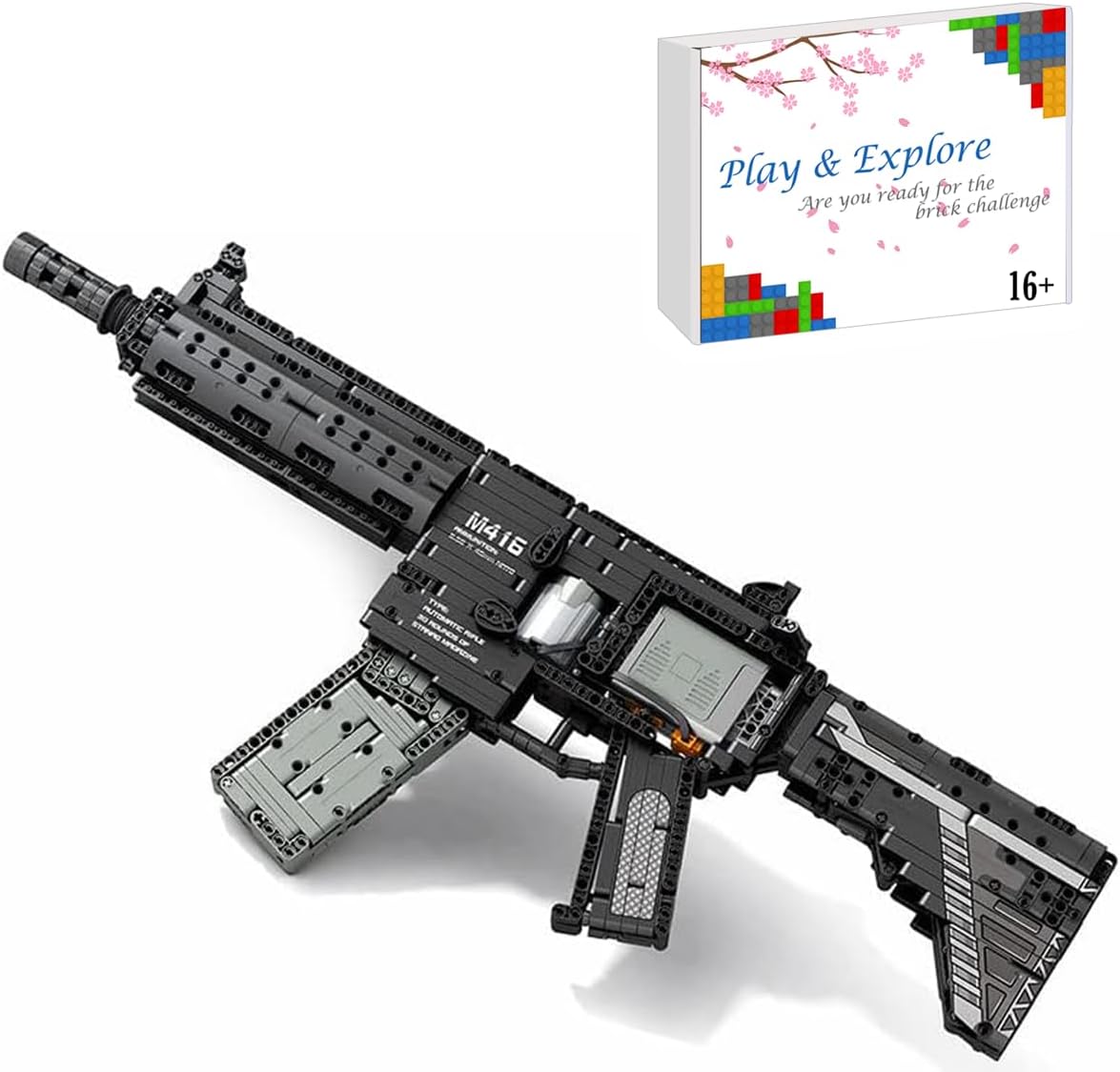 Amazon.com: FULHOLPE Gun Building Block, 1188+Pcs Manually Loaded ...