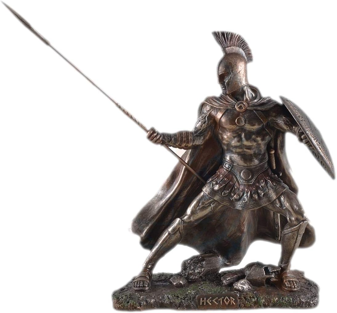 Figurine du prince troyen Hector sculpture métallisée : Amazon.fr ...