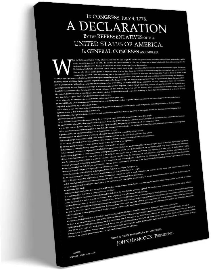 Declaration Of Independence Framed Wall Art History Posters Quotes Wall ...