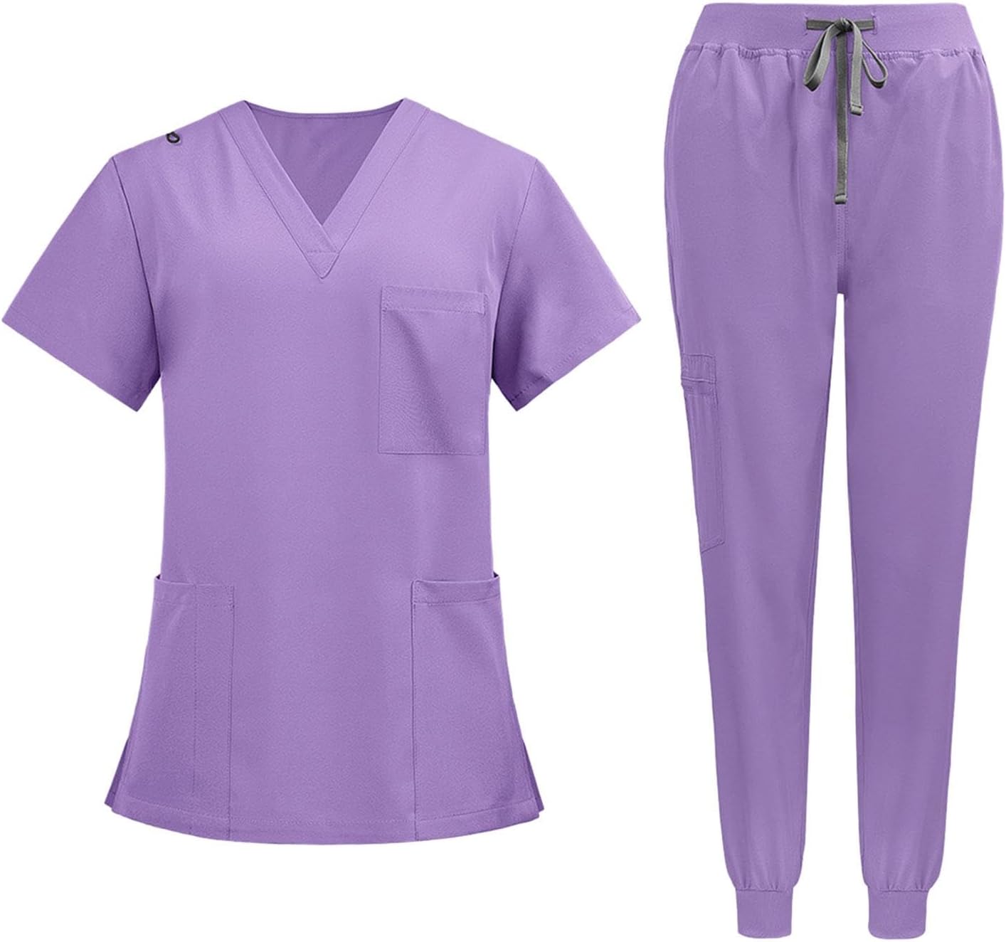 Conjunto de uniformes de enfermería, blusa y pantalones de manga larga ...