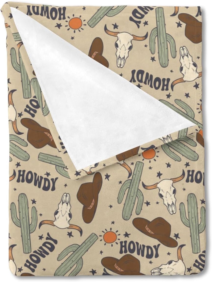 Amazon.com: Western Cowboy Howdy Hat Cactus Baby Blanket for Boys Gift ...