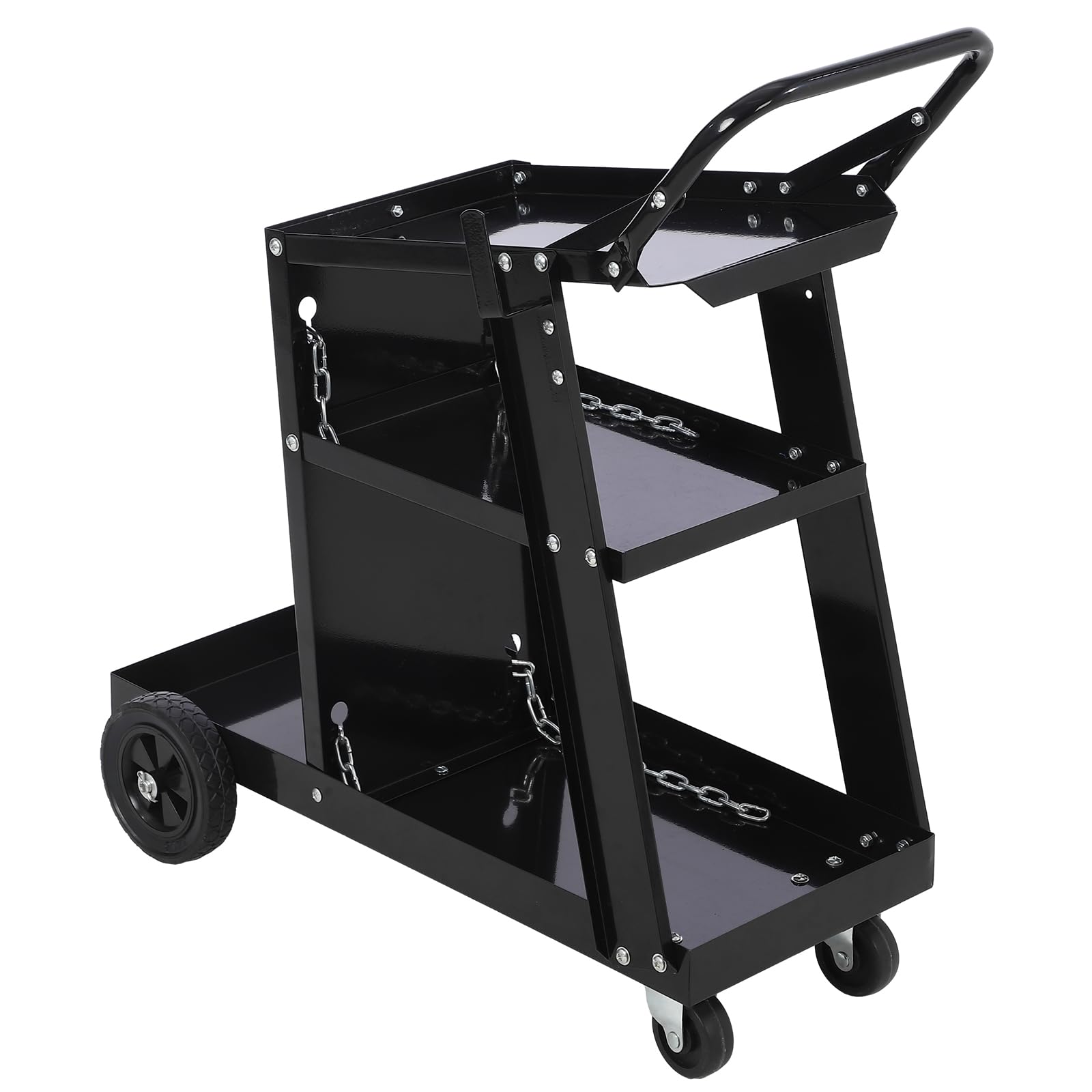 Welding Cart, 220 lbs Welder Cart with Wheels, 3-Tier Welding Carts for ...