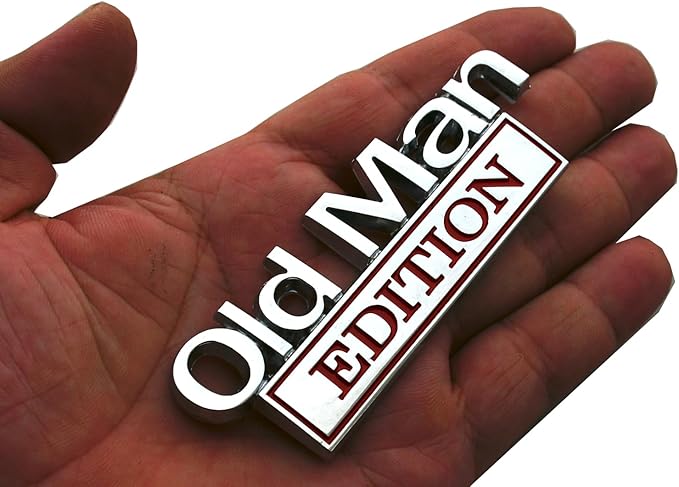 Amazon.com: 1x Metal Old Man Edition Emblem 3D Badge Side Rear Front ...