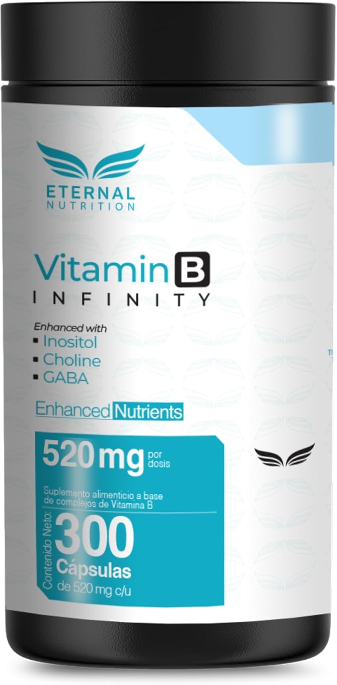 VITAMIN B INFINTIY 300 capsulas (520mg por porcion), Complejo B Elevado ...