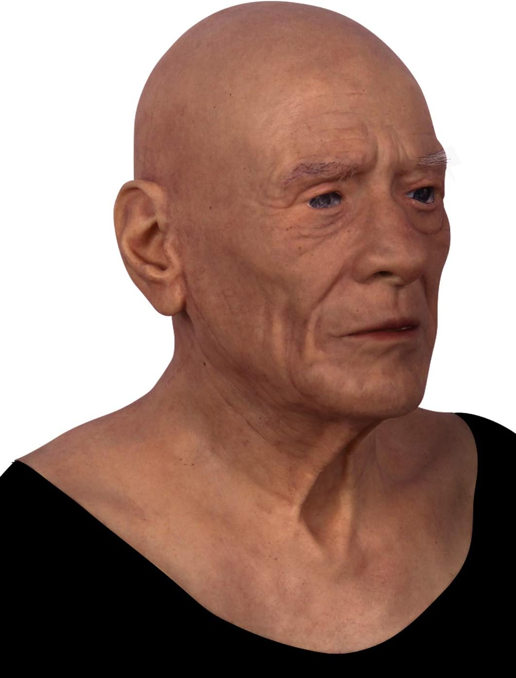 KUMIHO Silicone Old Man Mask For Adult Realistic Male Face Head Mask ...