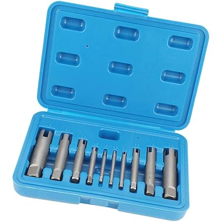 SaiDian 10Pcs/Set Stripped Screw Extractor Set Broken Tap Extractor ...