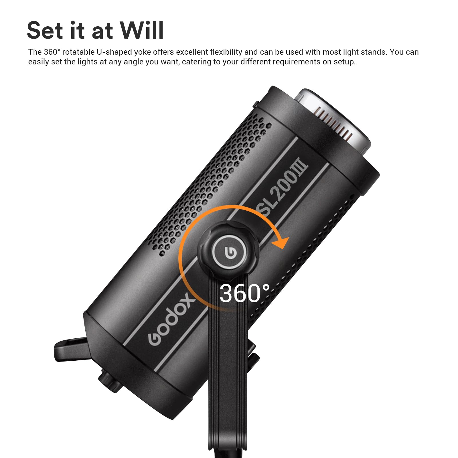 Godox SL200III Daylight LED Video Light, 200W 95600Lux @1M CRI 96+TLCI ...