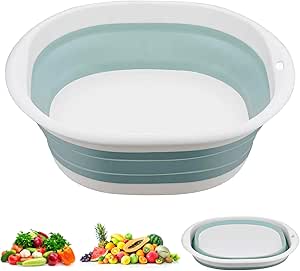 9-10L Collapsible Washing Up Basin Portable Silicone Washbasin Small ...