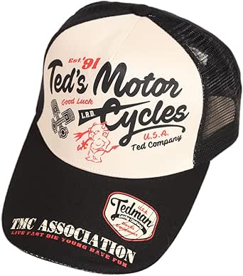 Amazon | (テッドマン) TEDMAN TED MOTORS メッシュキャップ TDC-8300 エフ商会 CAP 帽子 ブラック× ...