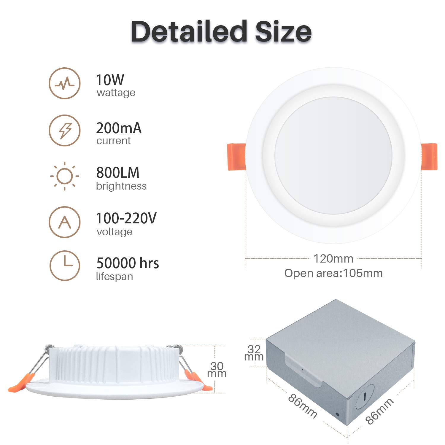 Peteme LED Smart Recessed Lighting 4 Inch Recessed Light IC Rated ETL ...