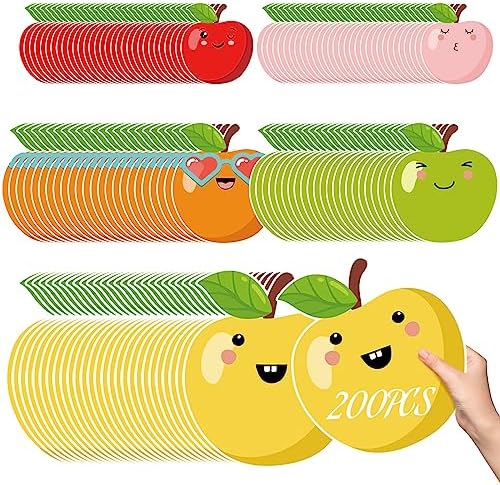 Amazon.com: Yexiya 200 Pcs Apples Classroom Cutouts Bulletin Board ...