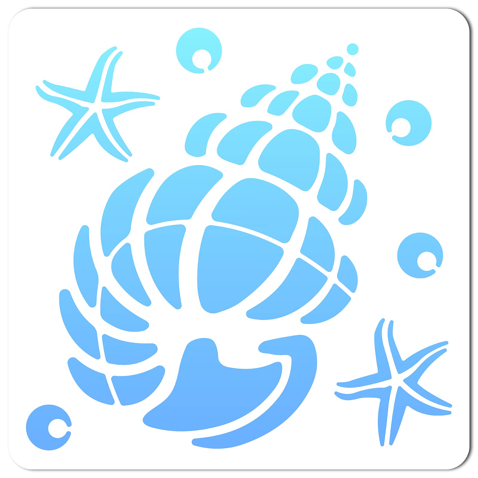 Large Seashell Stencils Seashell And Starfish Pattern Printables
