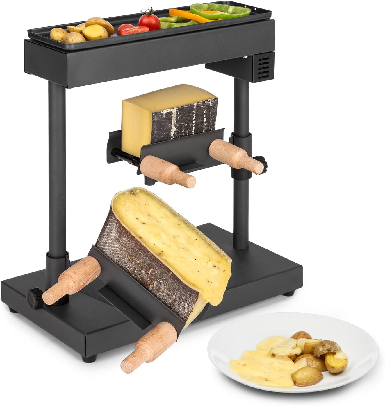 Klarstein Appareil a Raclette et Gril avec Plateau en Acier Inoxydable ...