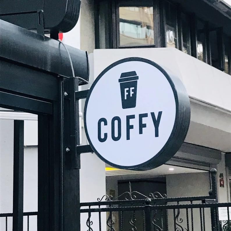 Custom LED Light Box, Round Double Sided Logo Sign Custom Round ...