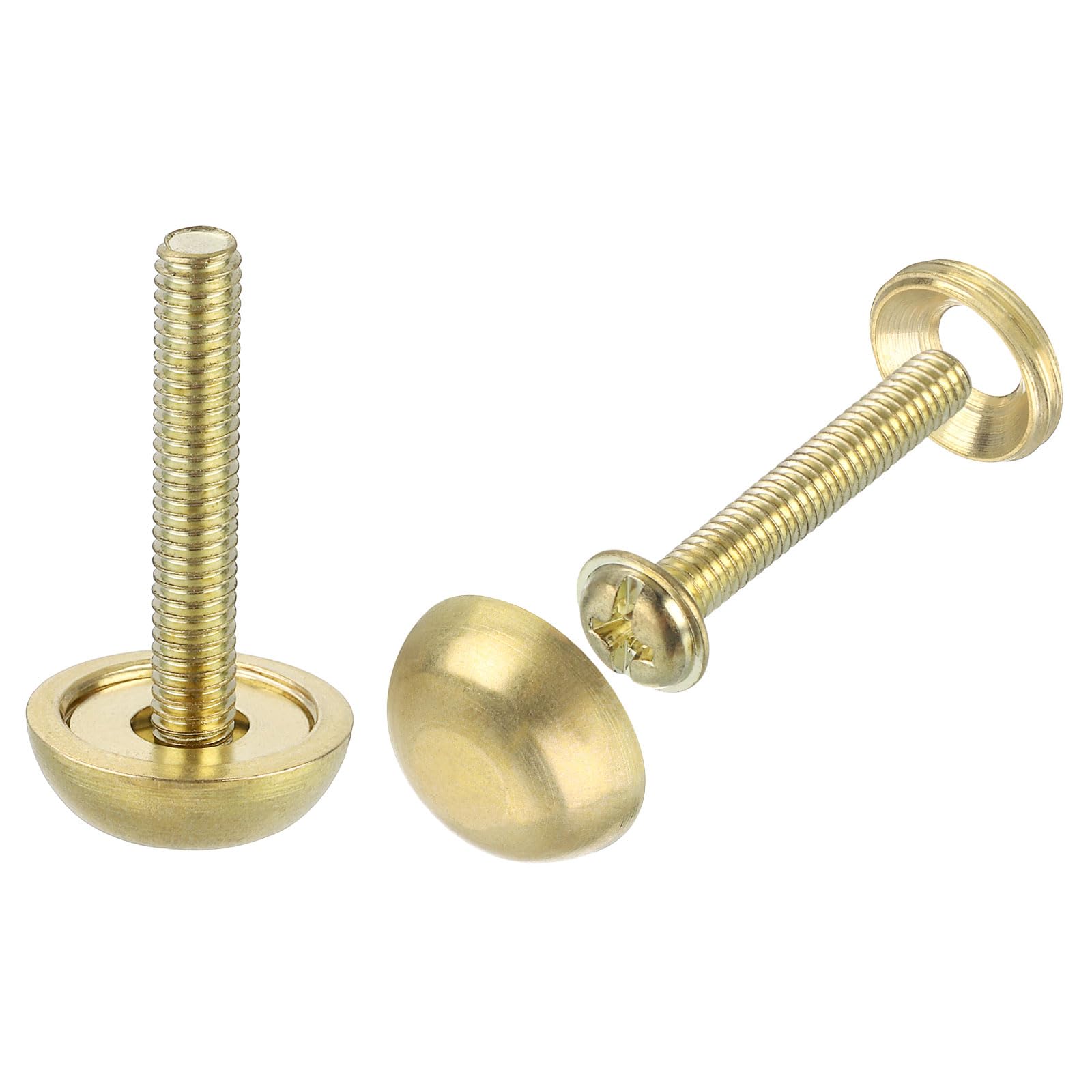 Amazon.com: uxcell 8Pcs Brass Decorative Screws with Caps, 15 mm Mirror ...