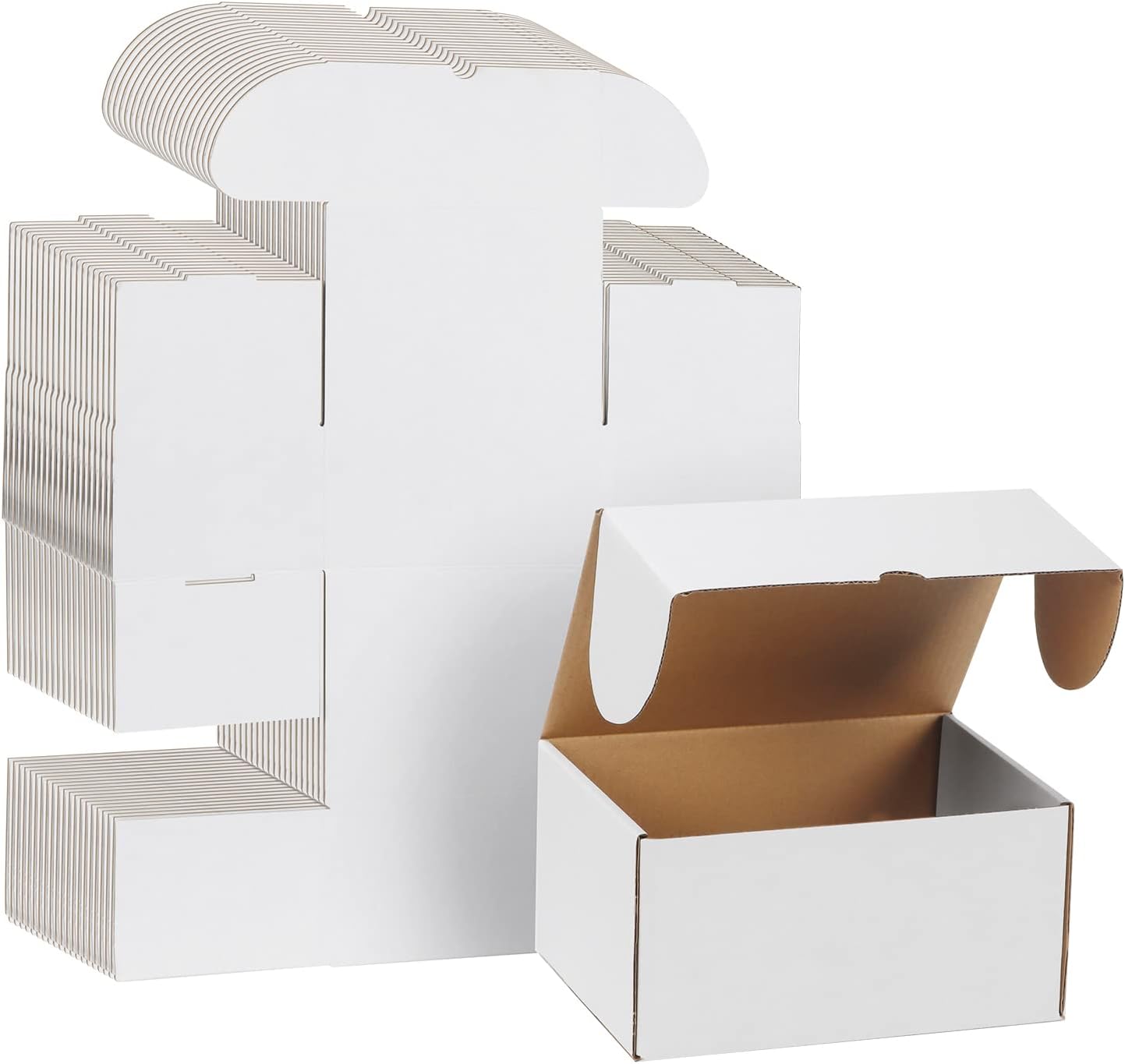 Amazon.com: Prinko 8x6x4 Packaging Corrugated Shipping Boxes 8"L x 6”W ...