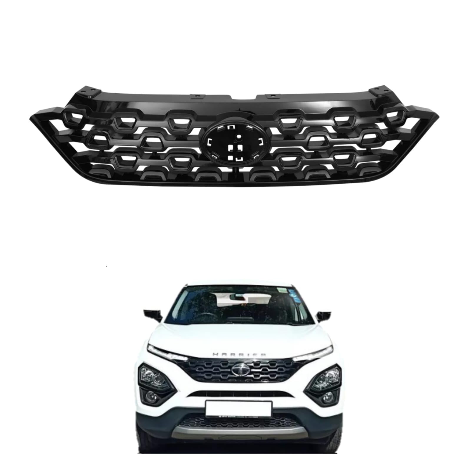 MODIFIED AUTOS Front Grill Black for Tata Harrier 2019-2022 | Upgrade ...