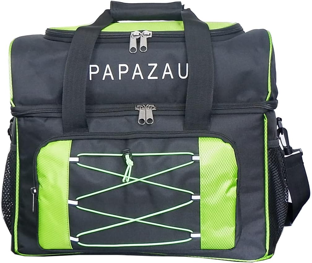 Amazon.co.jp: PAPAZAU ボーリングバッグ ボール2個用 – ダブルボールトートバッグ パッド入りボールホルダー/仕切り付き ...