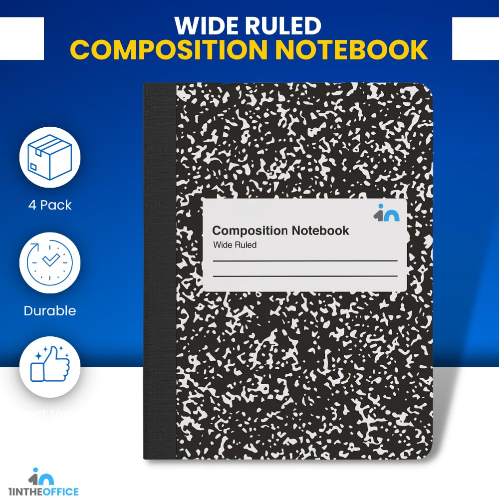 Primary K-2 Wide Ruled 4 Pack Composition Notebook
