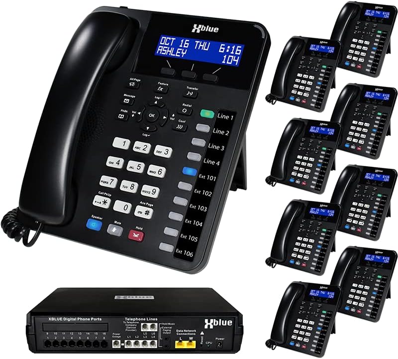 Amazon.com : XBLUE X16 Plus Small Business Phone System Bundle with (9 ...