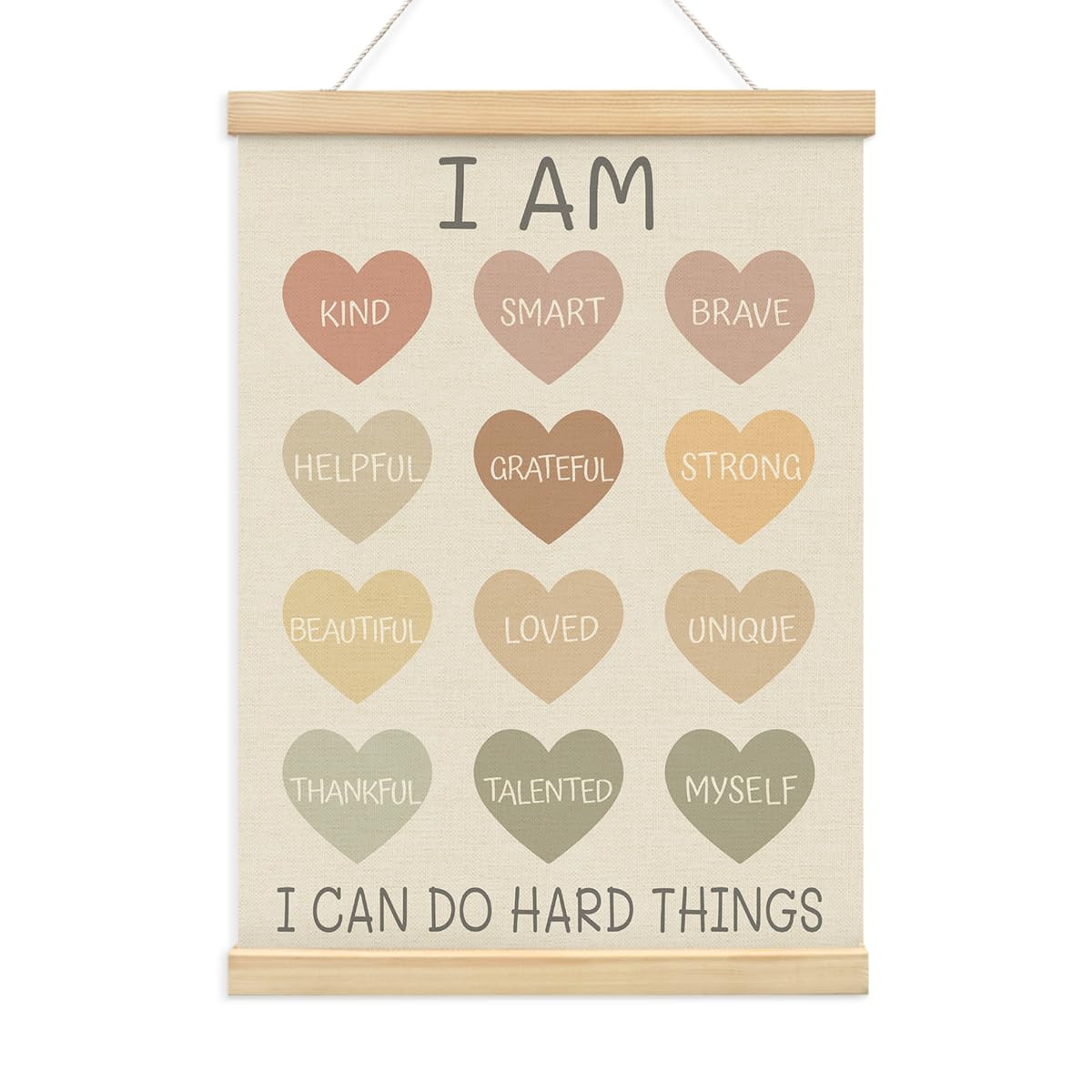 Amazon.com: BIWSHA Positive Affirmations Poster Hanger Frame, I Am Kind ...