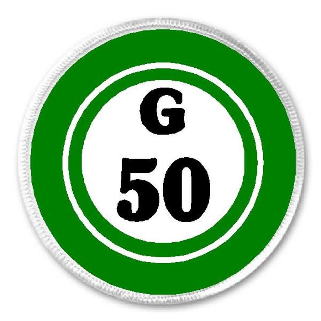 Amazon.com: G 50 G50 Bingo Ball - 3" Sew/Iron On Patch Game Hobby ...