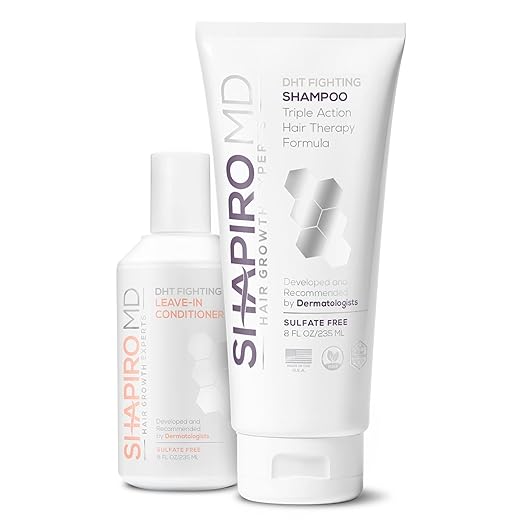 Amazon.com: Hair Loss Shampoo and Leave in Conditioner | DHT Fighting ...