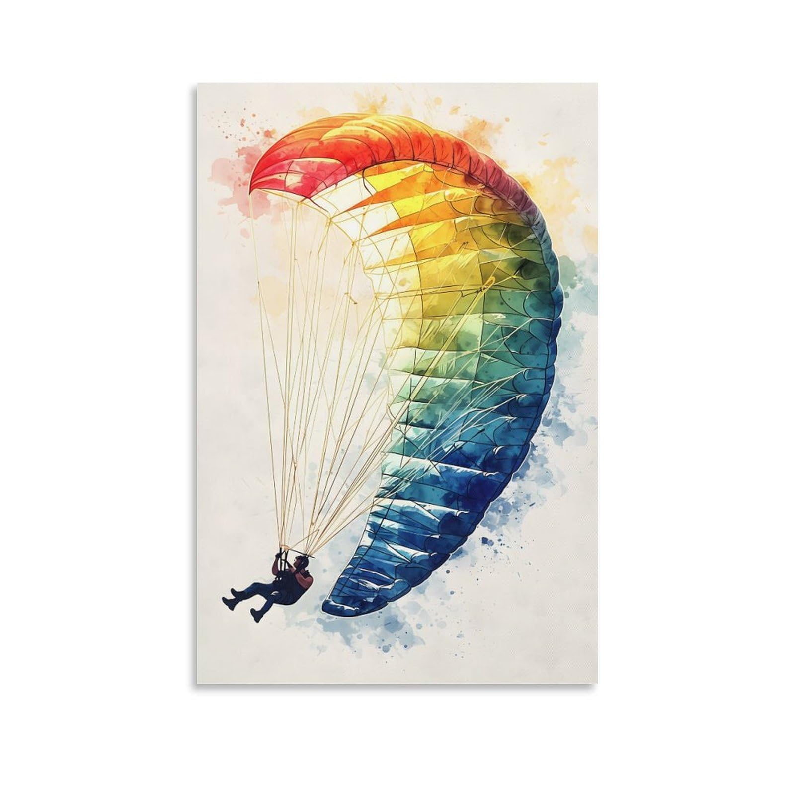 Parachute Schilderij Glasschilderij Parachute Wolken Licht