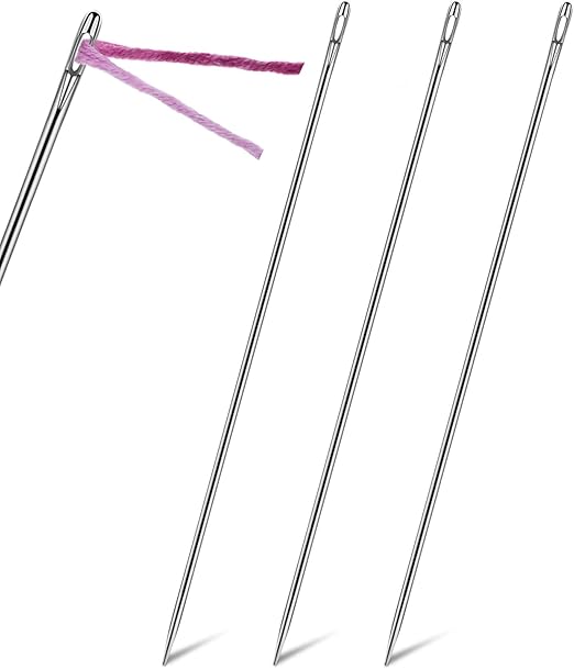 Amazon.com: 3 Pieces 12 Inch Upholstery Needle Extra Long Sewing ...