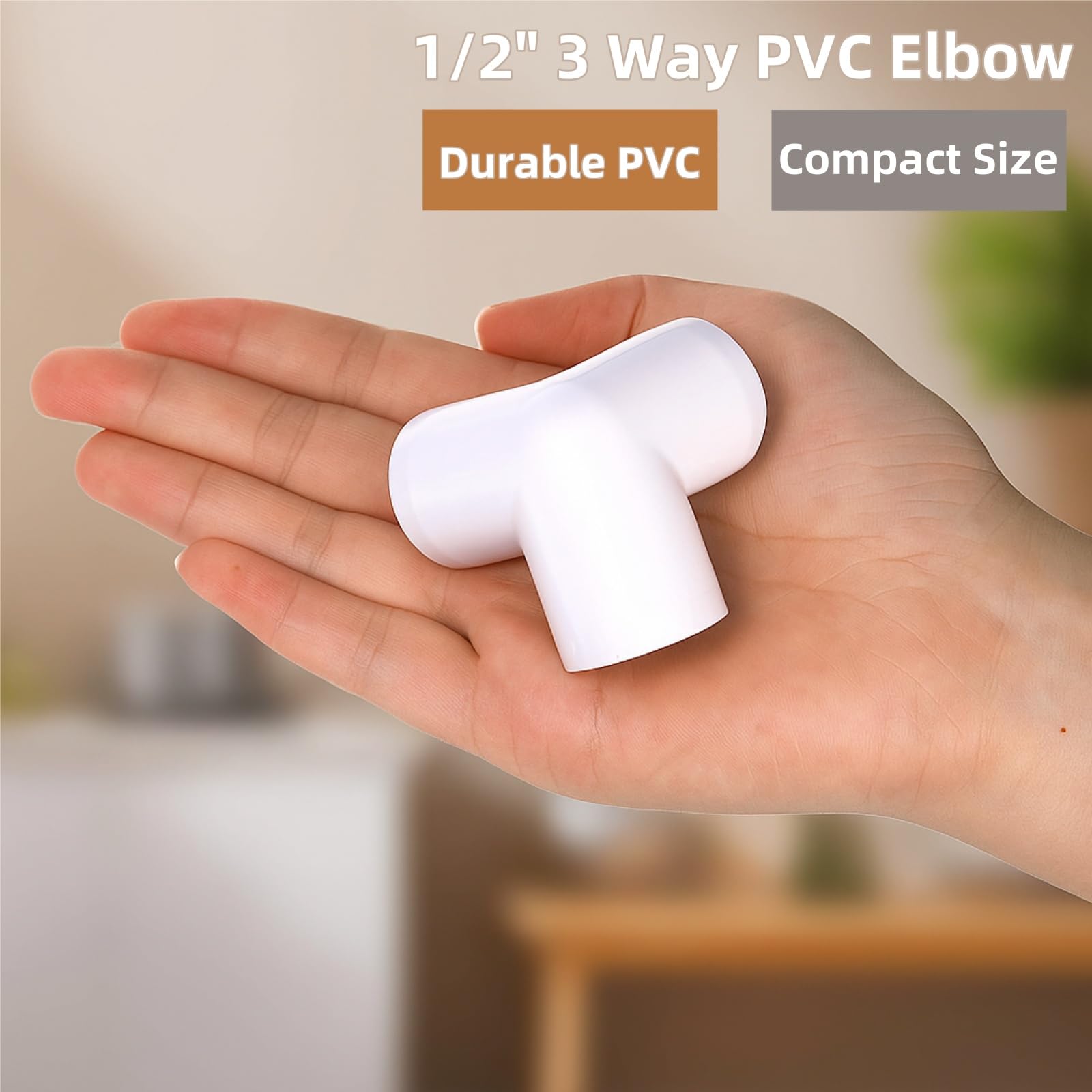 Snapklik.com : 32 Pack 1/2 Inch 3 Way PVC Fittings, Furniture Grade ...