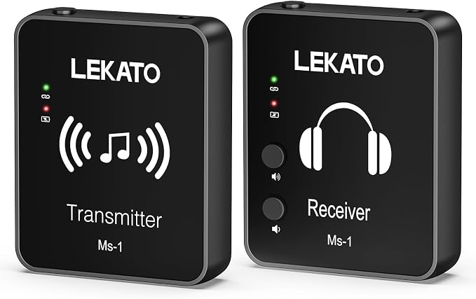 LEKATO MS-1 Wireless in-Ear Monitor System Transmitter and Beltpack ...