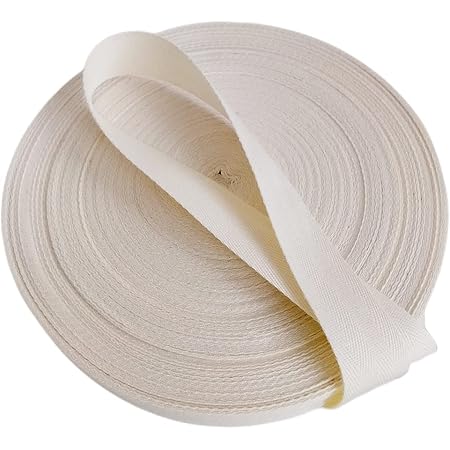 Amazon.com: Abbaoww 55 Yards High Density Cotton Ribbon Twill Tape 1/2 ...