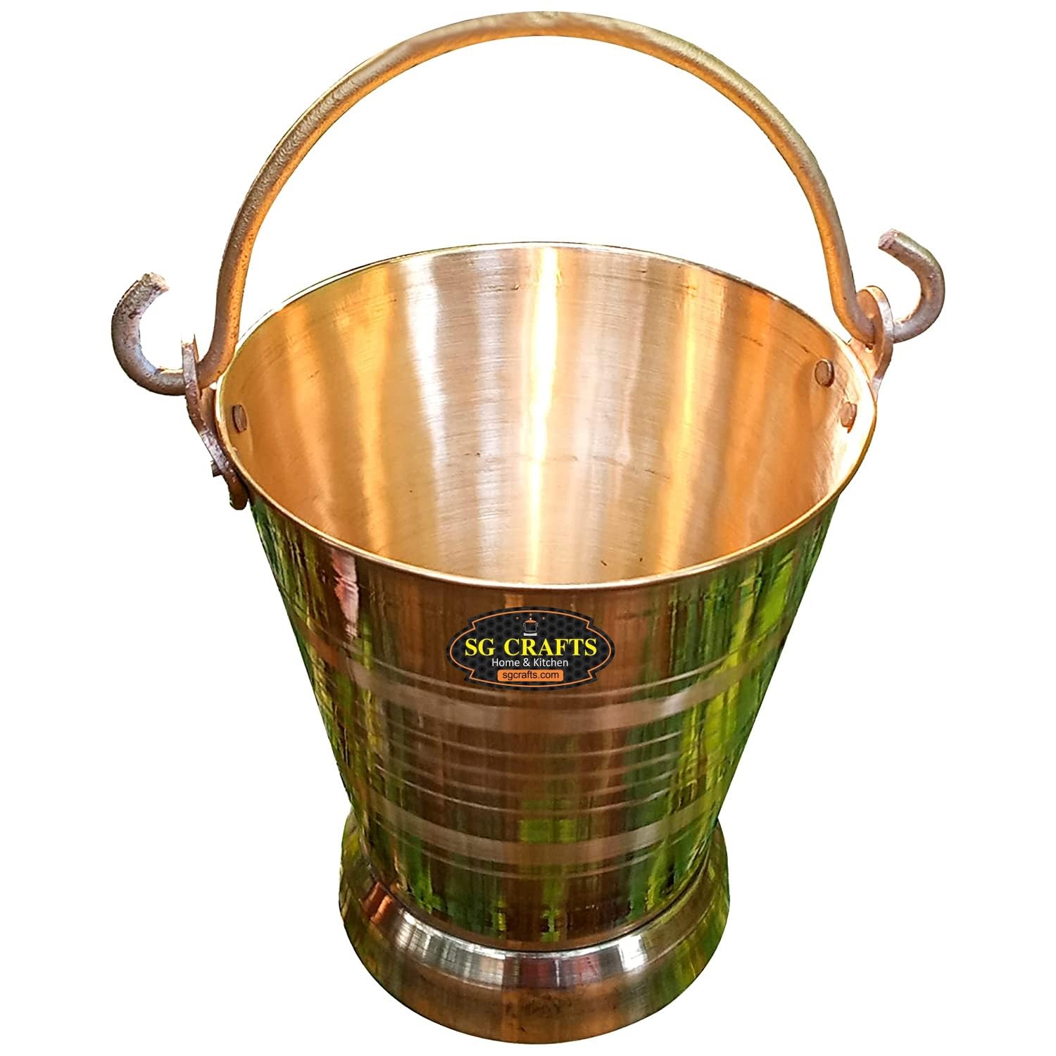 SG CRAFTS Brass Bucket for Puja 10 Litre Water Capacity | Pital Balti ...
