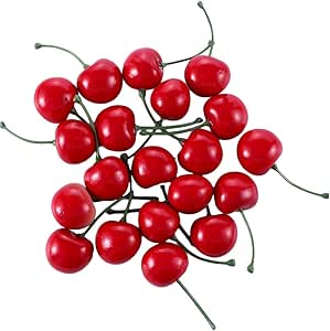 Amazon.com: Artificial Red Cherries, Lifelike Cherry Ornament Mini ...