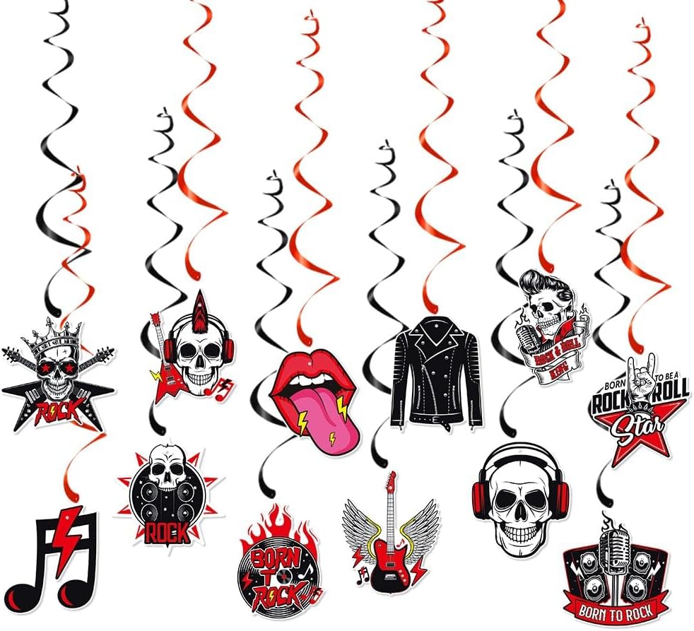 Amazon.com: Rock and Roll Hanging Swirl Heavy Metal Punk Themed ...
