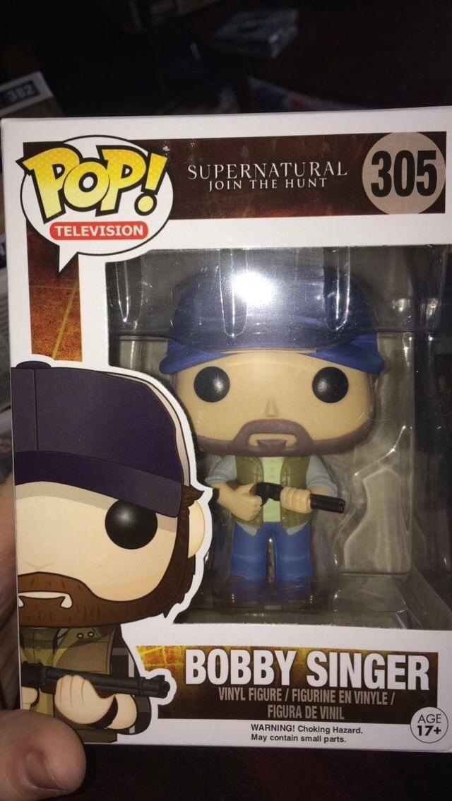 Amazon.com: Funko POP TV: Supernatural - Bobby Singer Action Figure ...